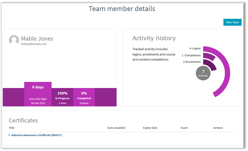 How To: View a team member's team – LearnHSCNI - Help and Support